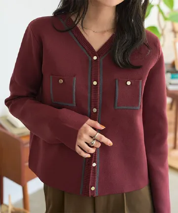 種類27：画像7/L トップス カーディガン ミディアム丈 袖あり 長袖 V